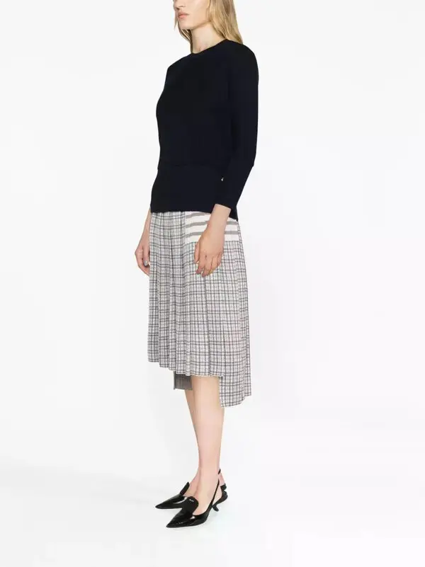 Thom Browne Chevron-knit Virgin Wool Sweater - Blue