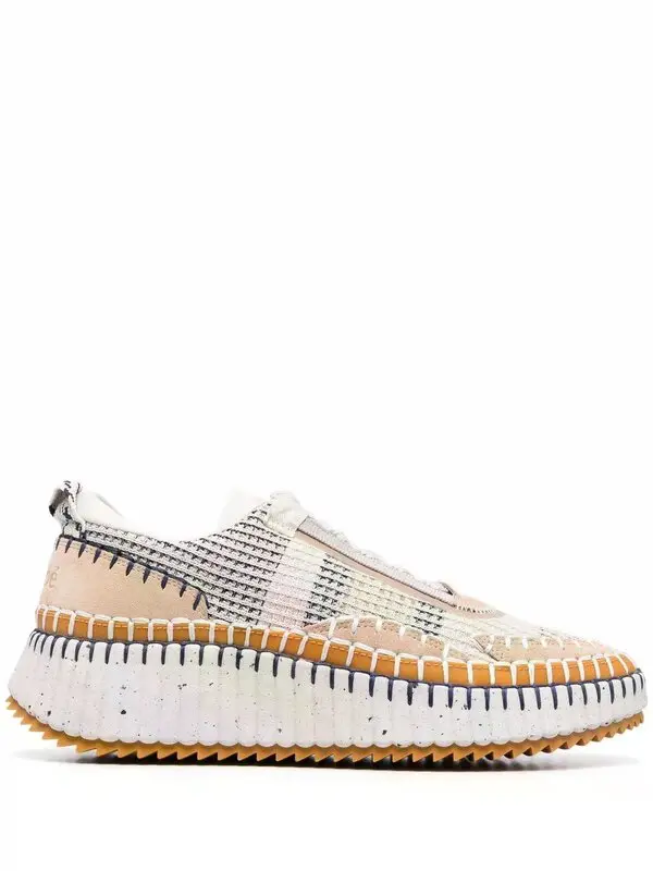 Chloé Nama Lace-up Sneakers - Neutrals
