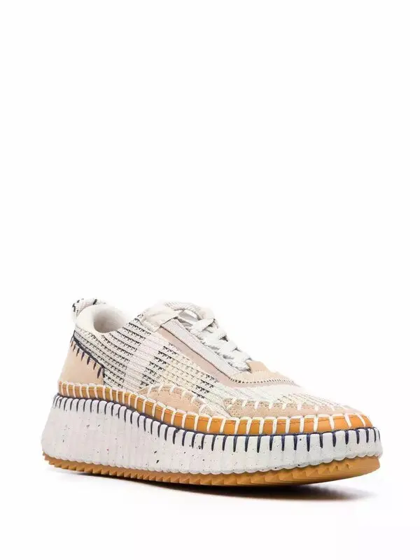 Chloé Nama Lace-up Sneakers - Neutrals