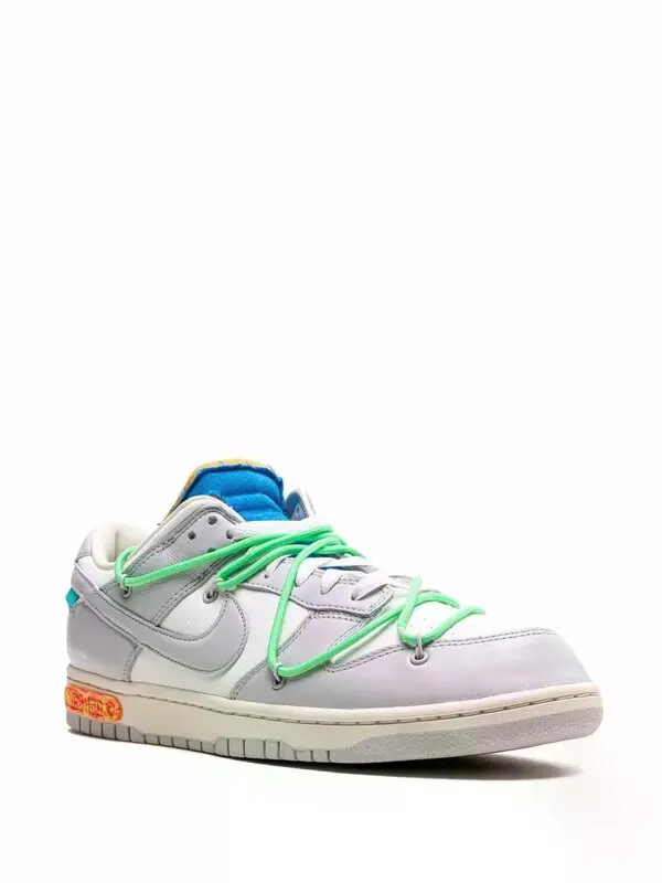 Nike X Off White Dunk Low Lot 26 Sneakers - Grey