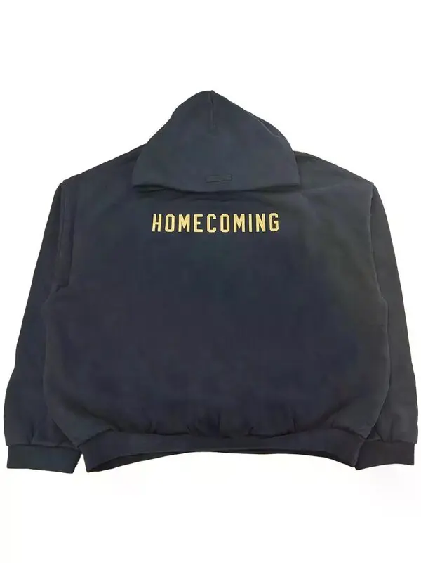 Fear Of God Slogan Print Hoodie - Black