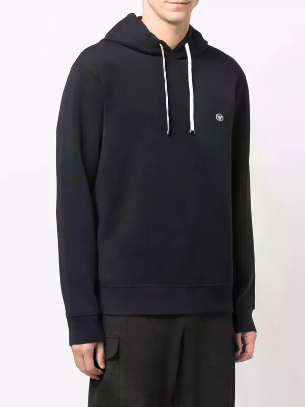 Emporio Armani Long-sleeved Logo Patch Hoodie