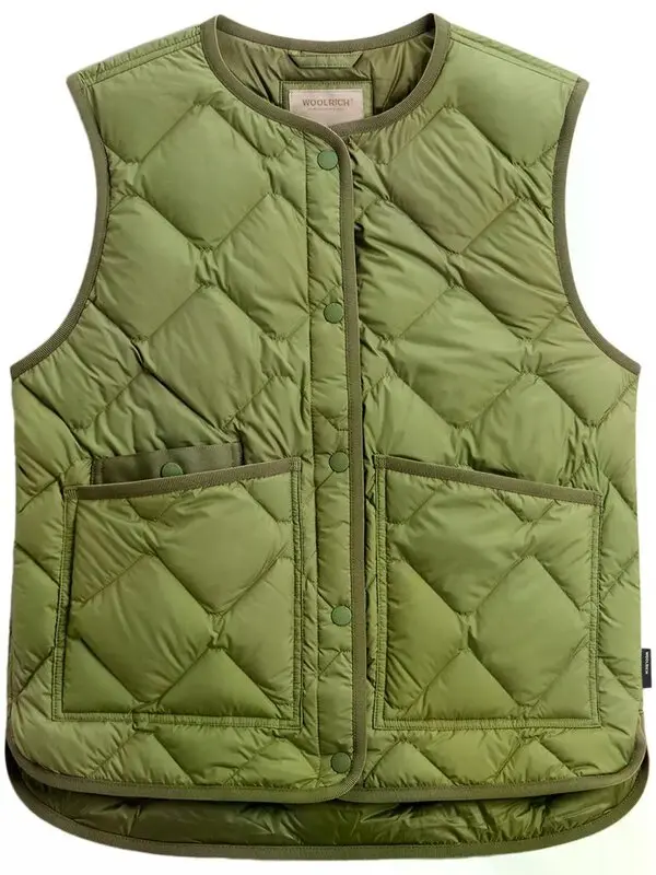 Woolrich Padded Quilted Vest - Green