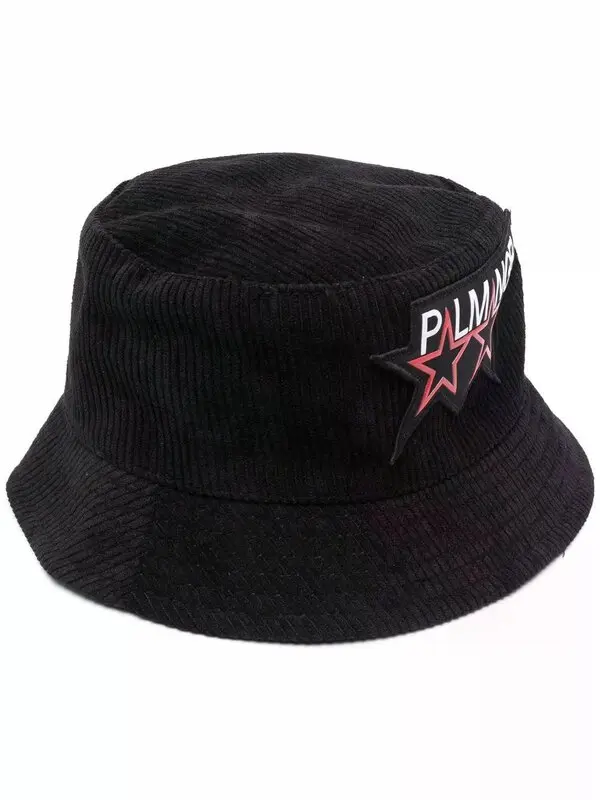 Palm Angels Racing Stars Bucket Hat - Black