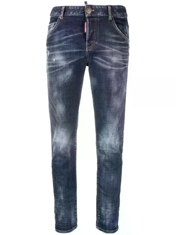 Dsquared2 Bleached Effect Skinny Jeans