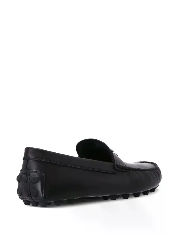 TOD'S Gommino Leather Loafers With Logo Plaque