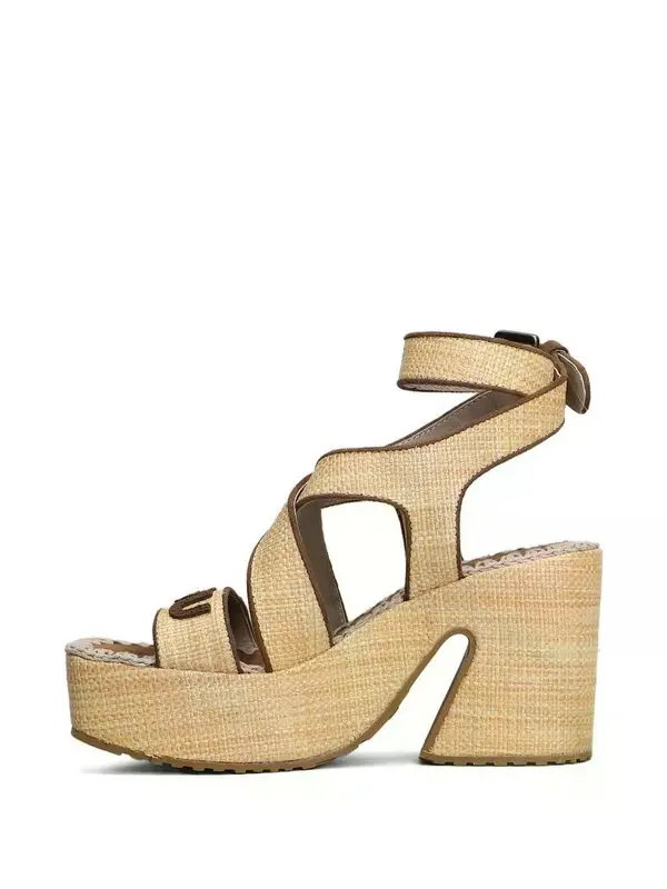 Mou 100mm Raffia Platform Sandals