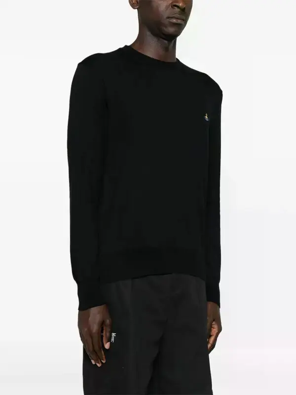 VIVIENNE WESTWOOD Orb Embroidered Cotton Jumper