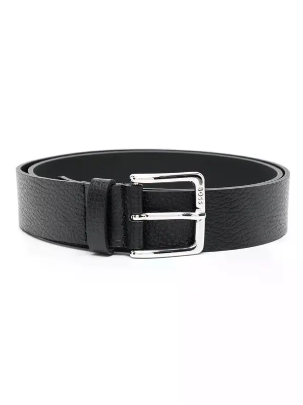 BOSS Logo Engraved Leather Belt