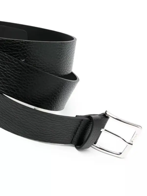 BOSS Logo Engraved Leather Belt
