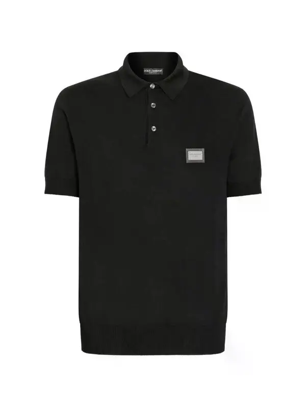 Dolce & Gabbana Logo-tag Wool Polo Shirt