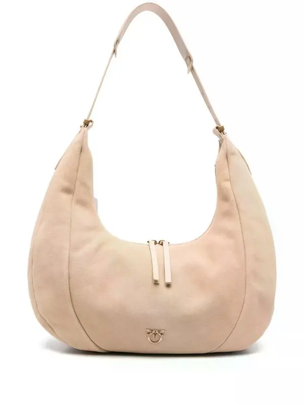 Pinko Suede Shoulder Bag - Neutrals
