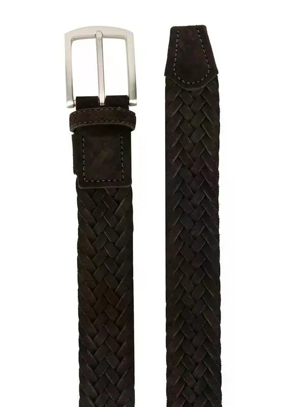 SCAROSSO Square Buckle Interwoven Belt