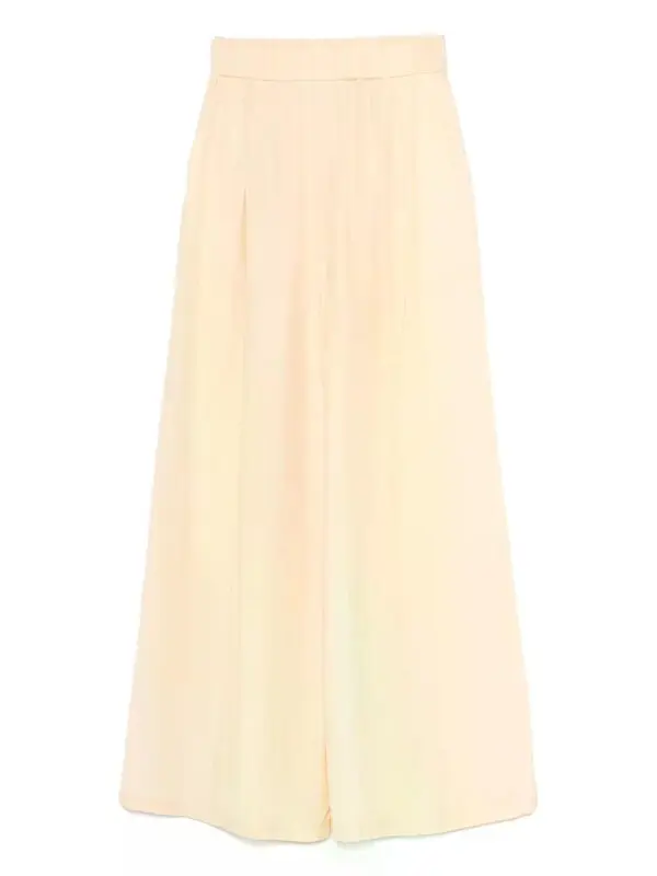 Patrizia Pepe Logo Plaque Palazzo Trousers - Neutrals
