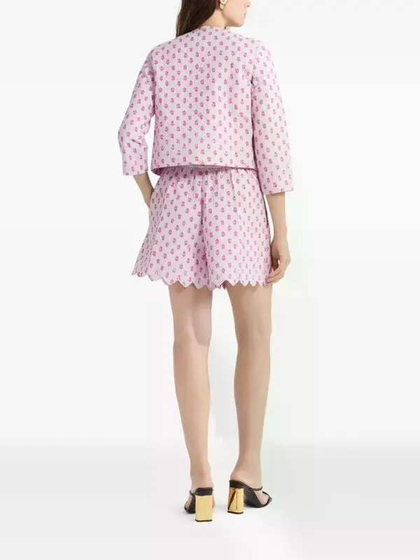 PATOU Floral-print Quilted Jacket - Pink
