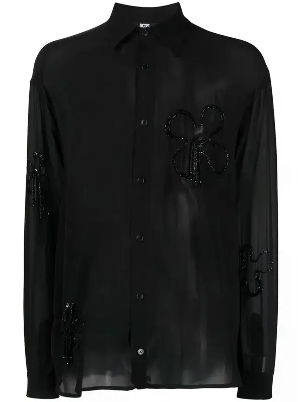 Gcds Bead-embellished Silk Shirt