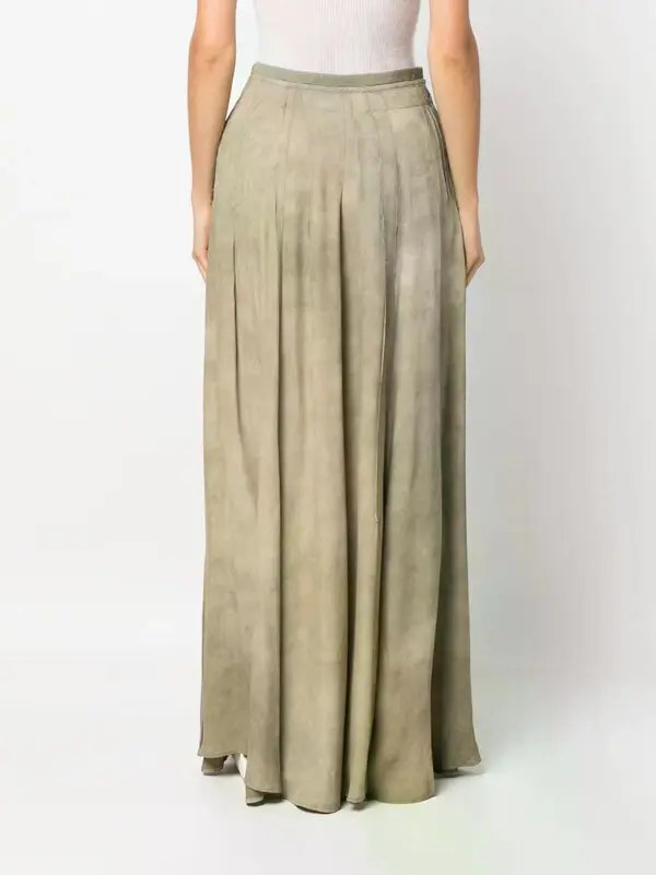 ZIGGY CHEN Distressed Pleated Maxi Skirt