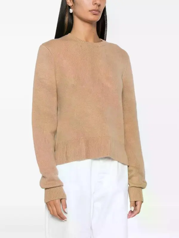 TOTEME Cropped Crew-neck Sweater