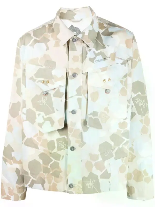 OBJECTS IV LIFE Camouflage Cotton Denim Jacket - Neutrals
