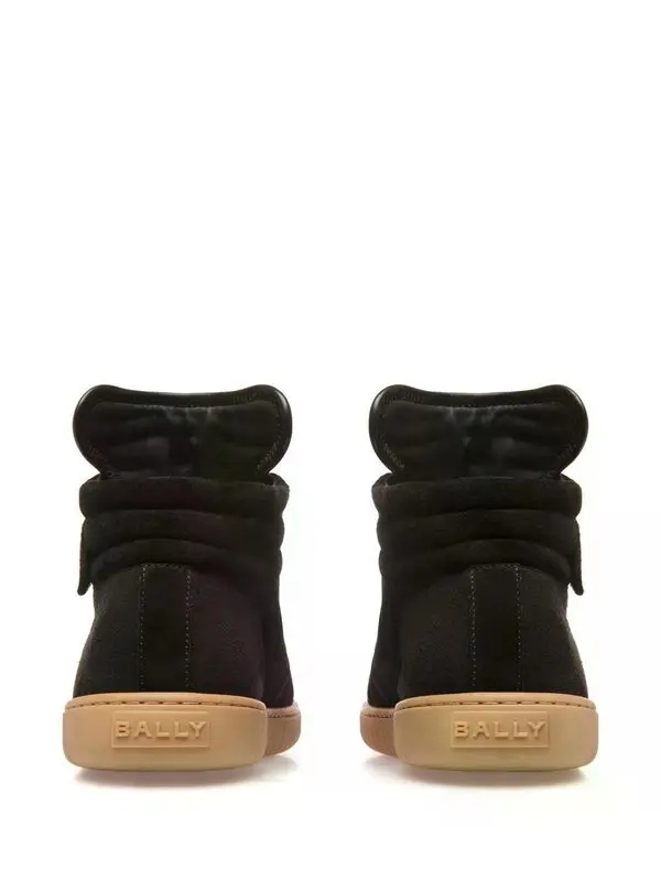 Bally Suede High-top Sneakers With Touch-strap Fastening