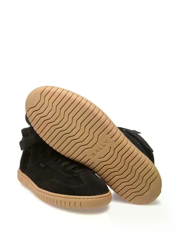 Bally Suede High-top Sneakers With Touch-strap Fastening
