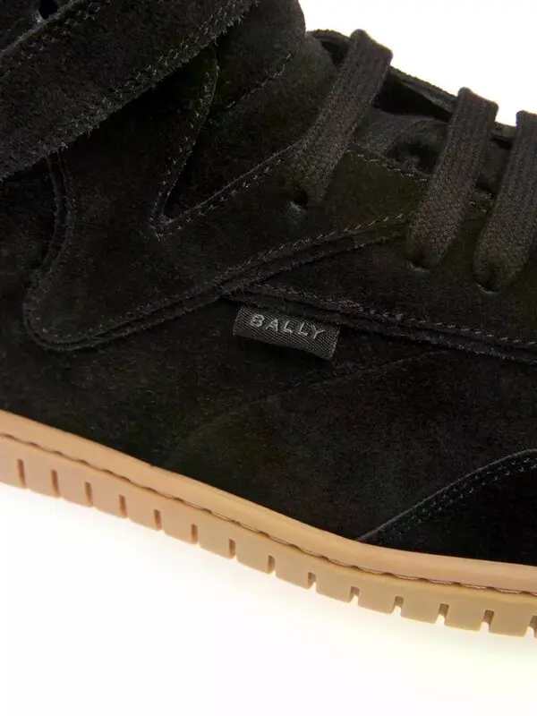 Bally Suede High-top Sneakers With Touch-strap Fastening