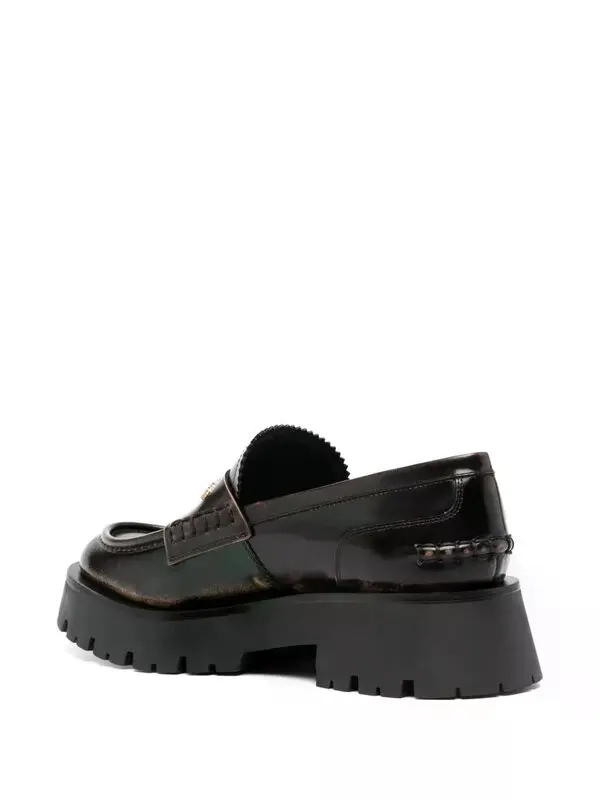 Alexander Wang Carter Mid-heel Leather Loafers