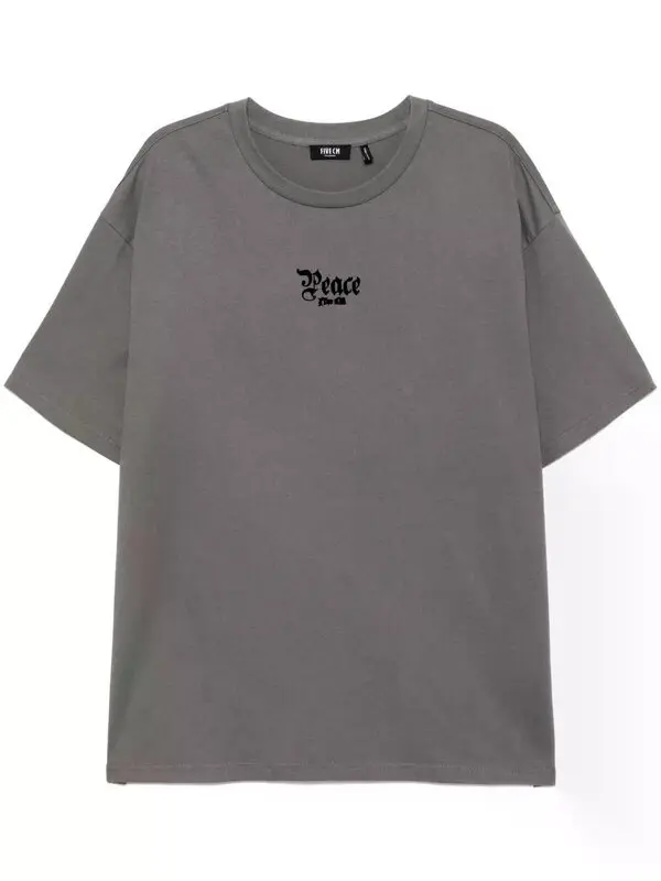 FIVE CM Logo Print T-shirt - Grey
