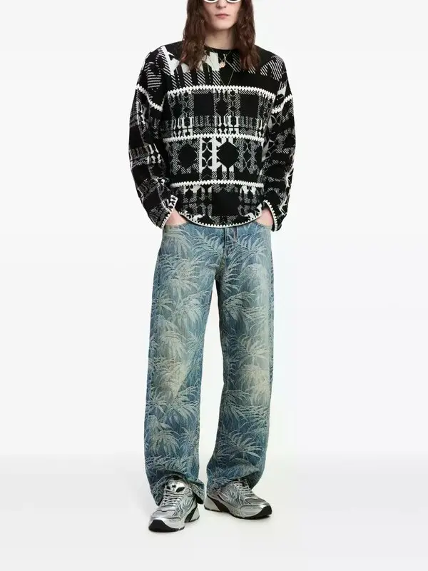 Palm Angels Intarsia-knit Monogram Jumper