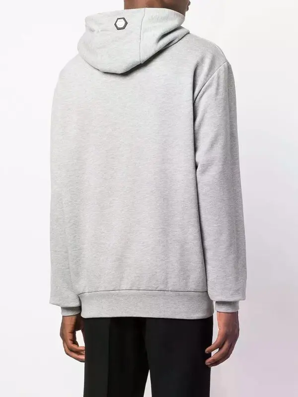 Philipp Plein Logo-print Pullover Hoodie - Grey