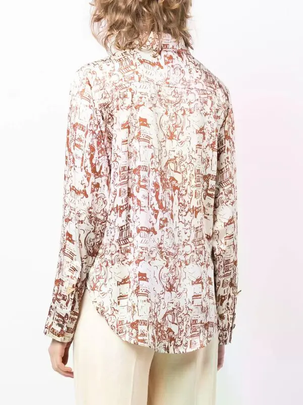 REJINA PYO Kora Printed Stretch-silk Blouse