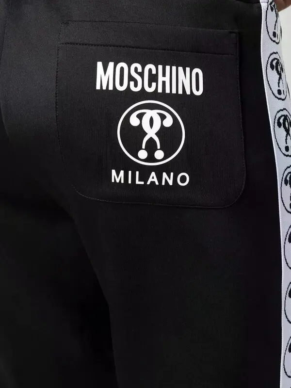 Moschino Logo-tape Track Pants - Black