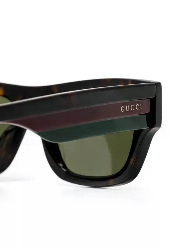 Gucci Rectangle-frame Sunglasses - Brown