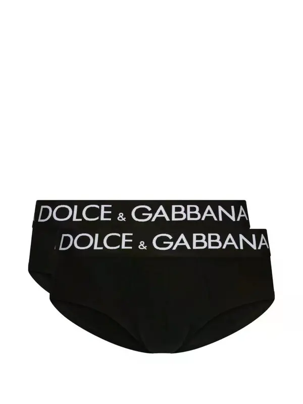 Dolce & Gabbana Logo-print Cotton Briefs - Black