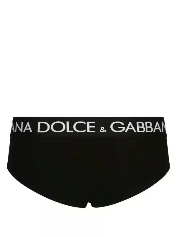 Dolce & Gabbana Logo-print Cotton Briefs - Black