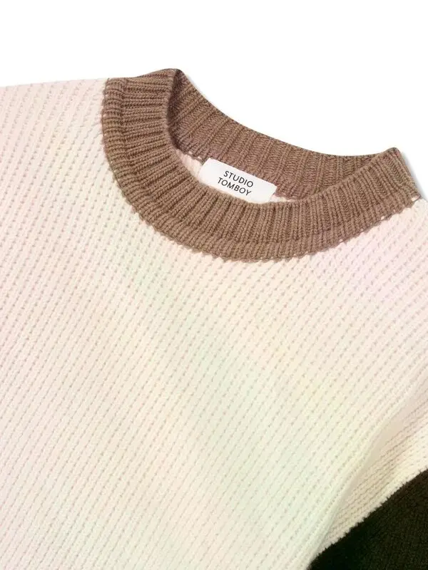 STUDIO TOMBOY Colour-block Crew Neck Jumper