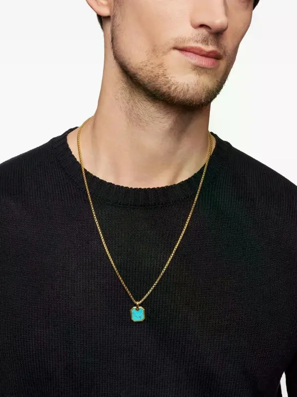 David Yurman 18kt Yellow Gold Turquoise Amulet Pendant