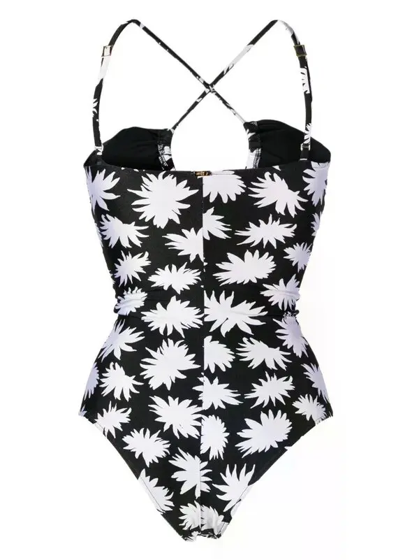 PatBO Dahlia Floral Print One-piece Swimsuit
