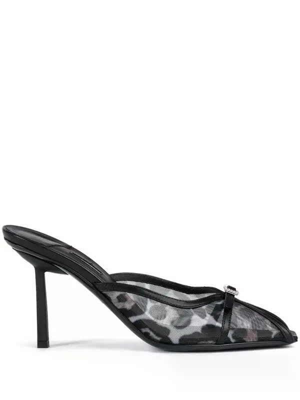 LE SILLA 80mm Vittoria Mules - Black