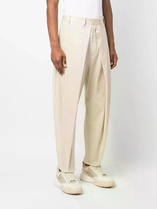COUNTY OF MILAN Layered Tapered Cotton Blend Trousers