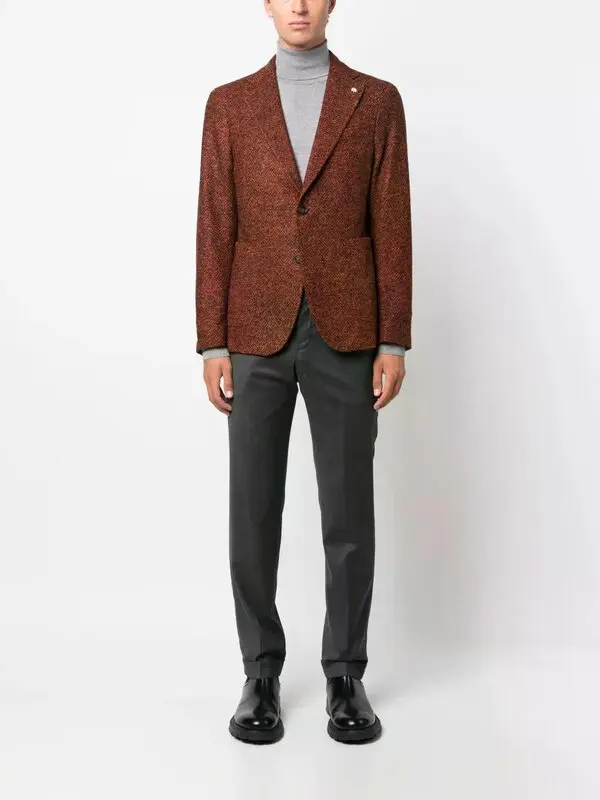 MANUEL RITZ Enamel-detail Single-breasted Blazer