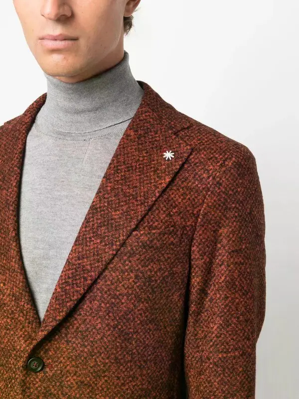MANUEL RITZ Enamel-detail Single-breasted Blazer