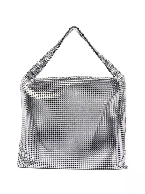 Rabanne Metallic Pixel Tote Bag - Silver