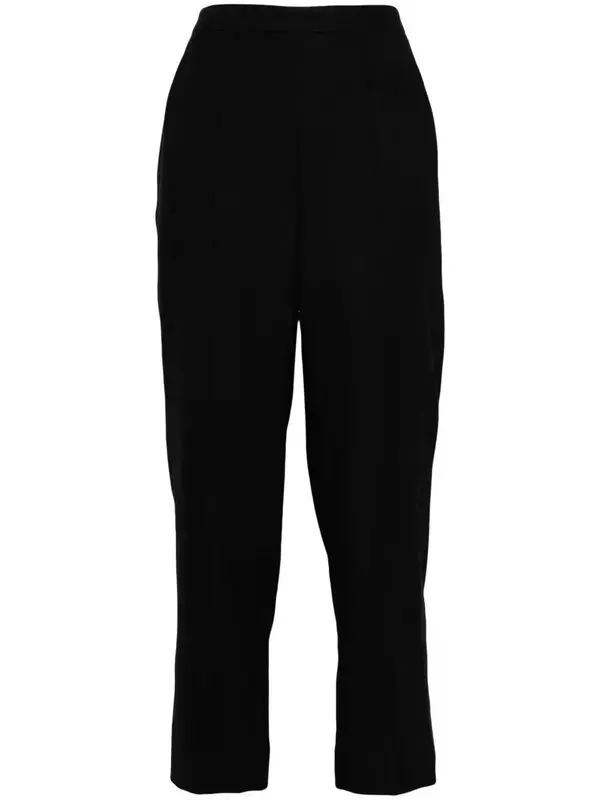 Vince Brushed Mid-rise Trousers - Black