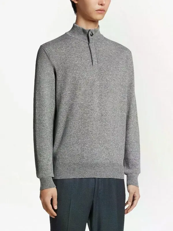 Zegna Oasi Mock-neck Cashmere Jumper