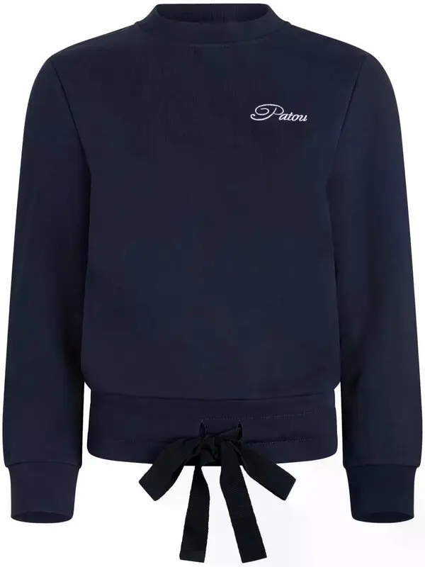 PATOU Logo-embroidered Organic Cotton Sweatshirt