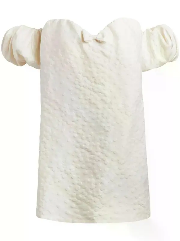 MARKARIAN Brigitte Brocade-effect Silk Dress - White