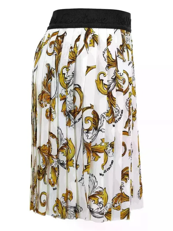 Versace Printed Pleated Skirt