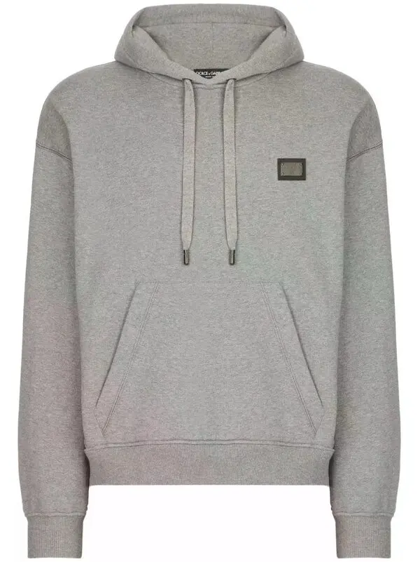 Dolce & Gabbana Logo Patch Cotton Hoodie
