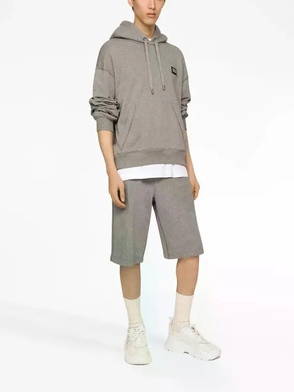 Dolce & Gabbana Logo Patch Cotton Hoodie